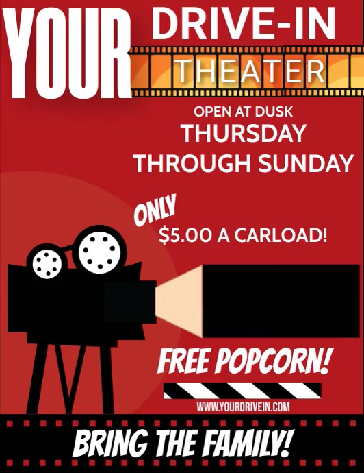 DRIVE IN Template | PosterMyWall