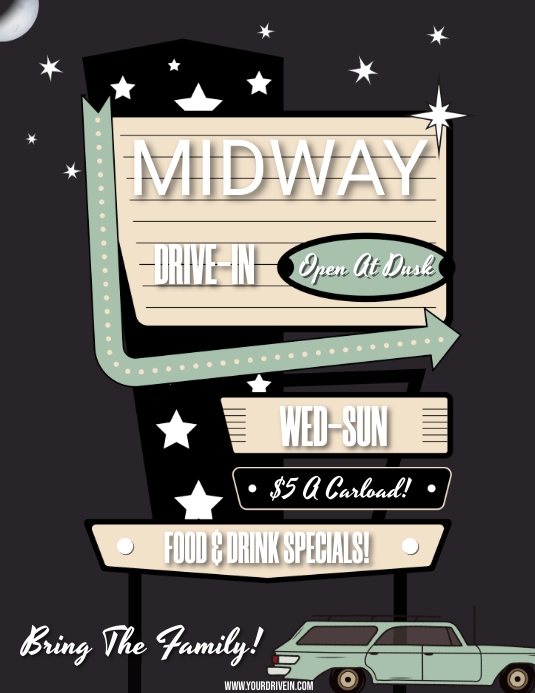 DRIVE IN Template | PosterMyWall