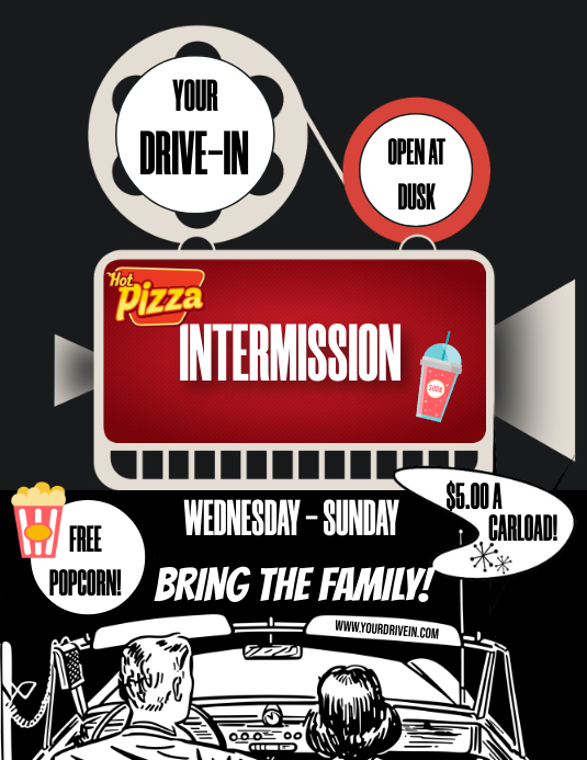 DRIVE IN Template | PosterMyWall