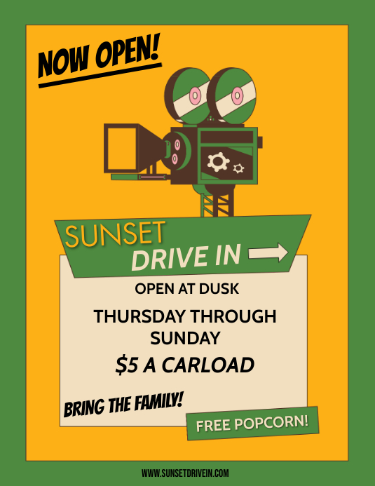 DRIVE IN Template | PosterMyWall