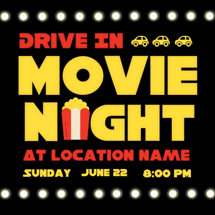 Copy of Drive in Movie Night | PosterMyWall