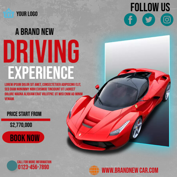 Drive The Best Car Templat | PosterMyWall