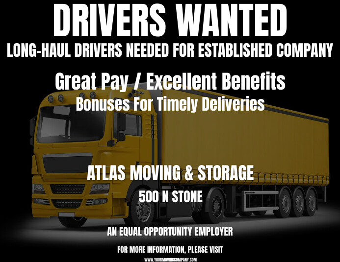 DRIVERS WANTED Template | PosterMyWall