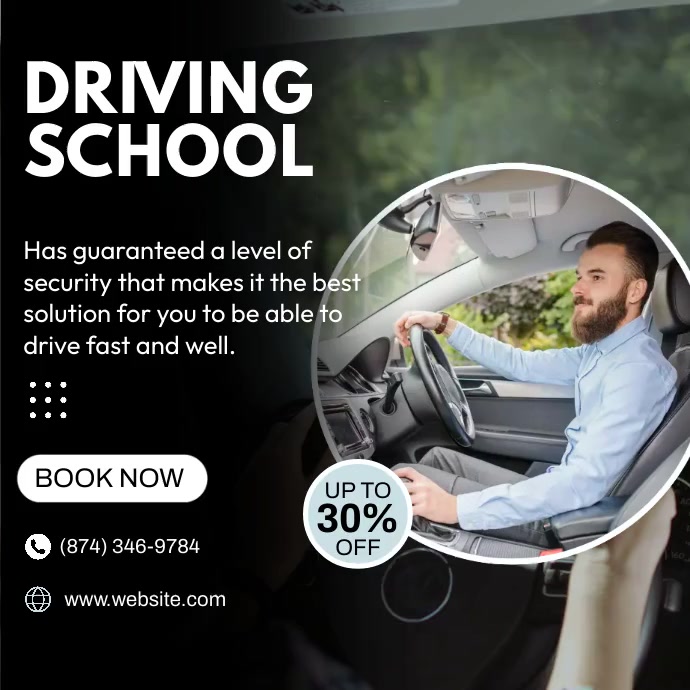 Driving School Ads Template | PosterMyWall