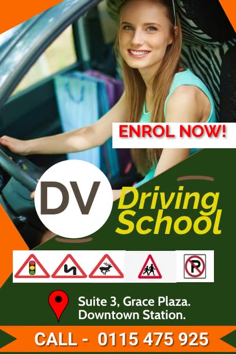Driving School advert (1) Template | PosterMyWall