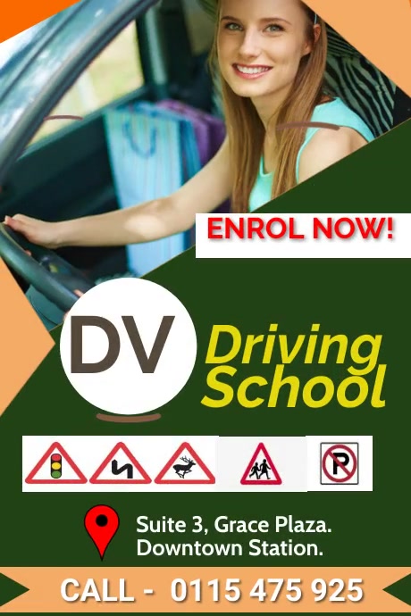 Driving School advert Template | PosterMyWall