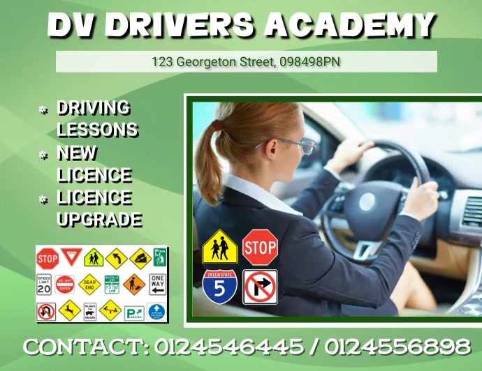 Driving School Flyer, Template | PosterMyWall