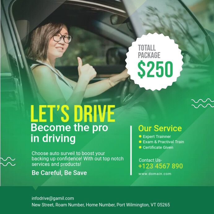 Driving School Template | PosterMyWall