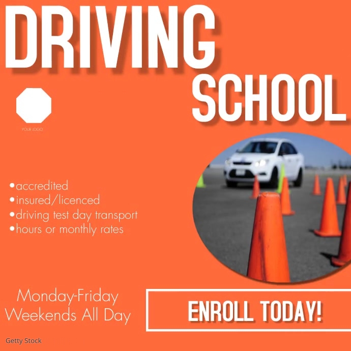 Driving School Video Ad Template | PosterMyWall
