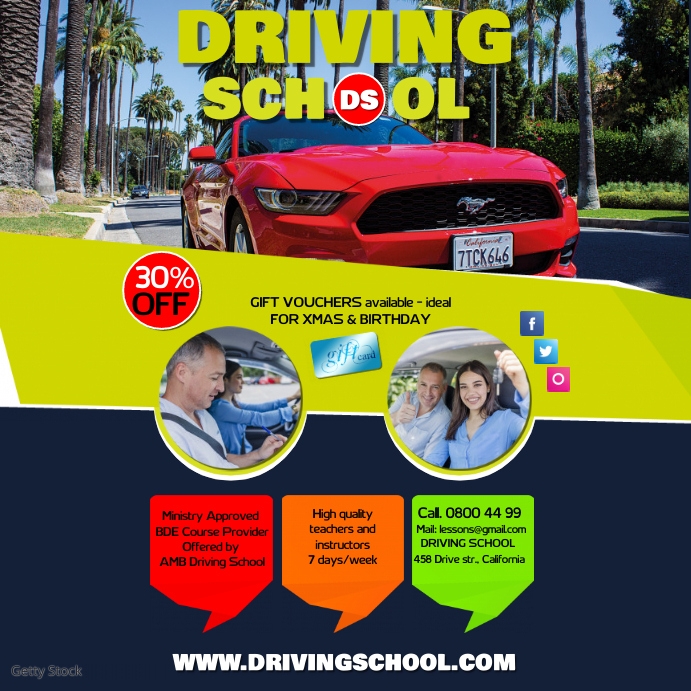 driving school1 Template | PosterMyWall