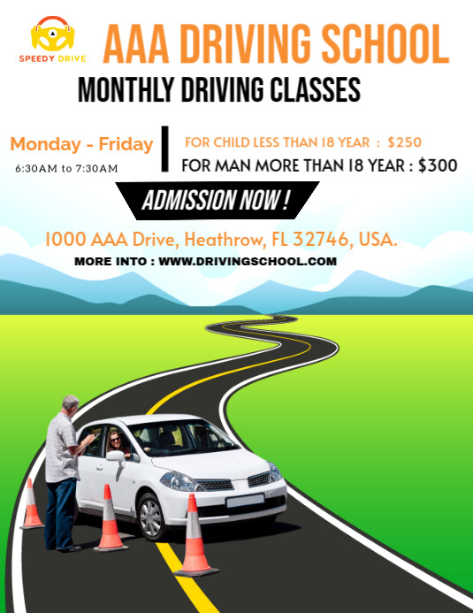 driving test flyer Template | PosterMyWall