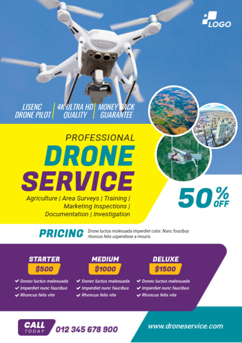 Drone Service Flyer Template | PosterMyWall