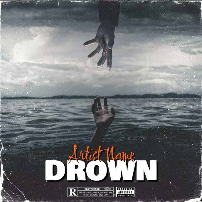 DROWN Album Cover music art trap mixtape rap Template | PosterMyWall