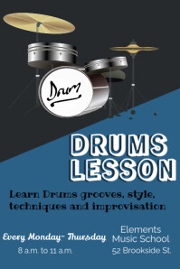 DRUM LESSONS Template | PosterMyWall
