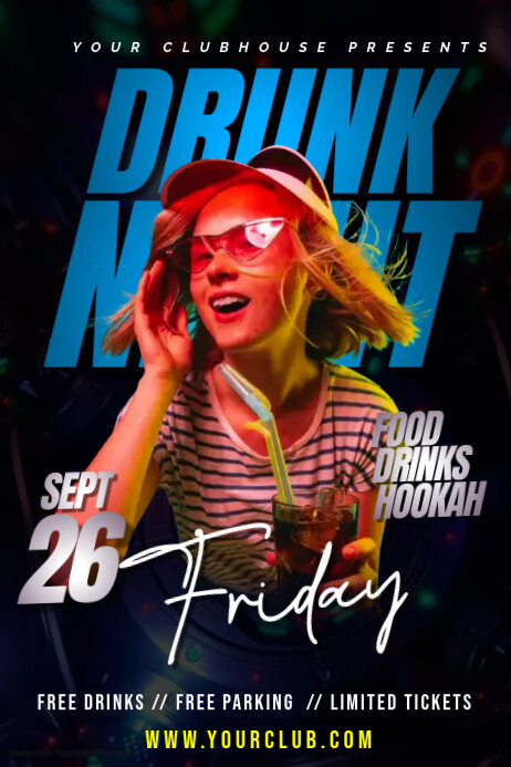 DRUNK NIGHT ADS Template | PosterMyWall