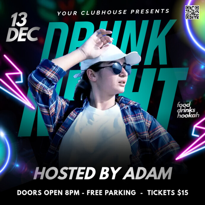 DRUNK NIGHT Template | PosterMyWall
