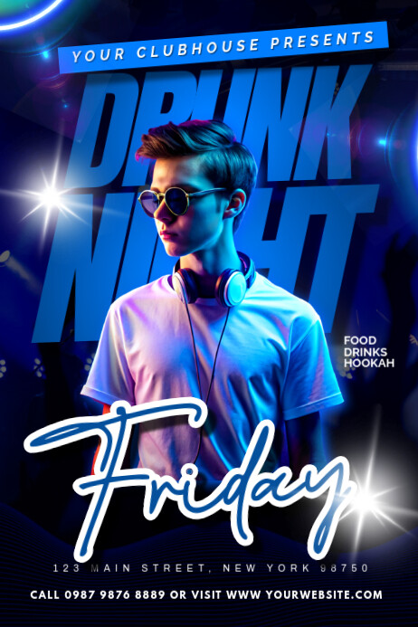 DRUNK NIGHT Template | PosterMyWall