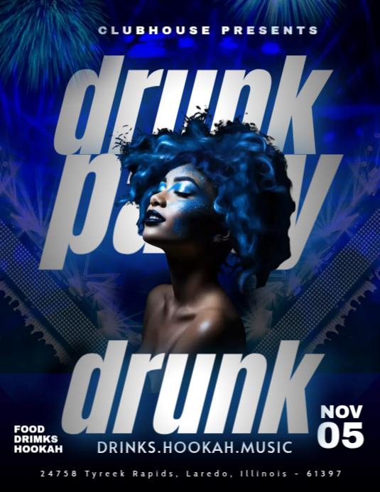DRUNK PARTY Template | PosterMyWall
