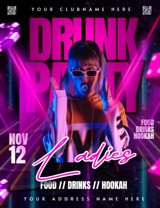 DRUNK PARTY FLYER Template | PosterMyWall