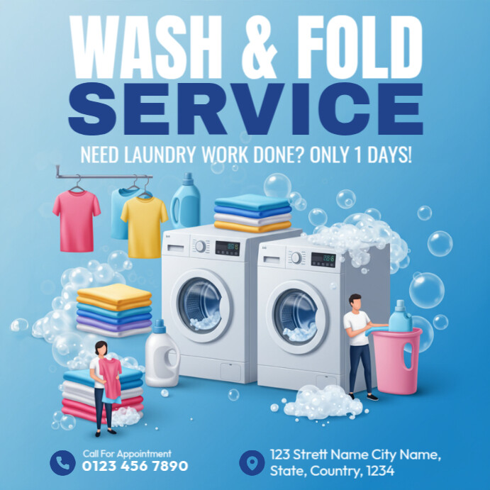 Dry cleaning service Template | PosterMyWall