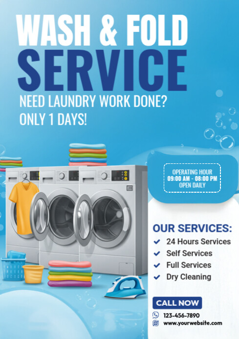 Dry cleaning service flyer Template | PosterMyWall