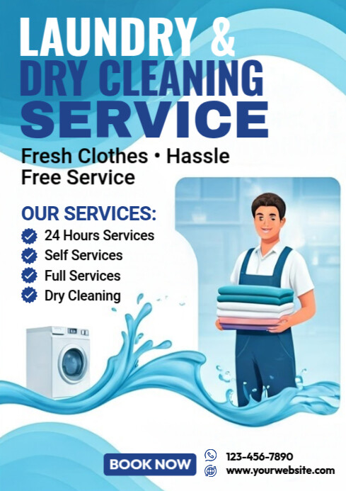 Copy of Dry cleaning service flyer | PosterMyWall