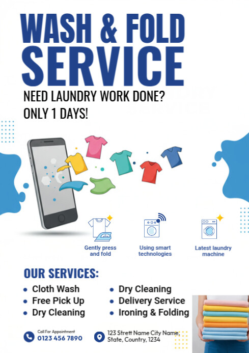 Copy of Dry cleaning service flyer | PosterMyWall