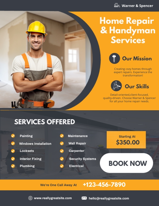 Copy of drywall repair flyer | PosterMyWall