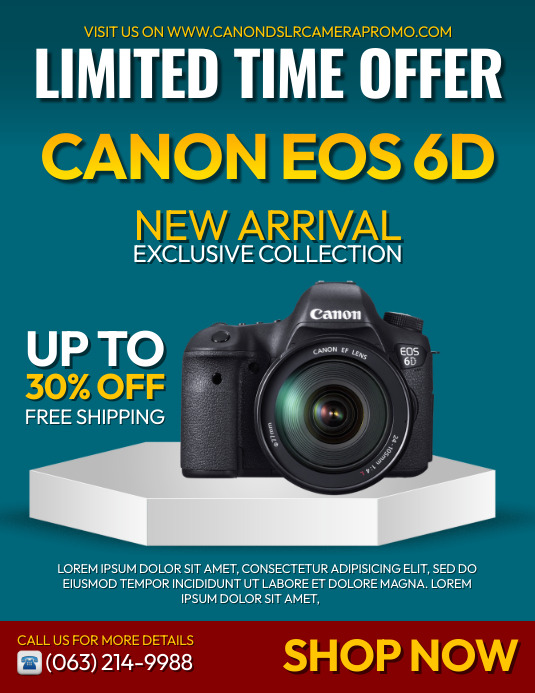 DSLR CAMERA PROMO SALE Template | PosterMyWall
