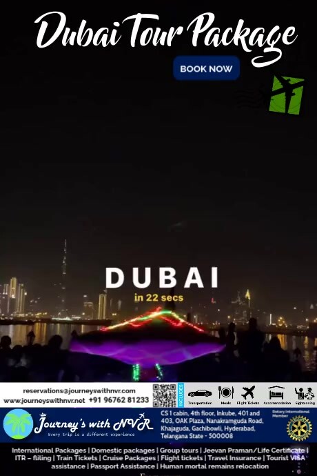 Dubai TOUR PACKAGE (5) Template | PosterMyWall