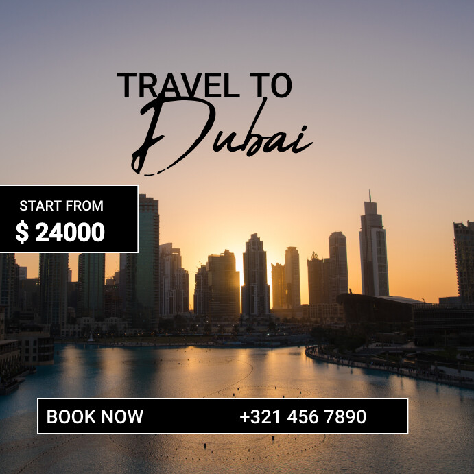 Dubai travel Template | PosterMyWall