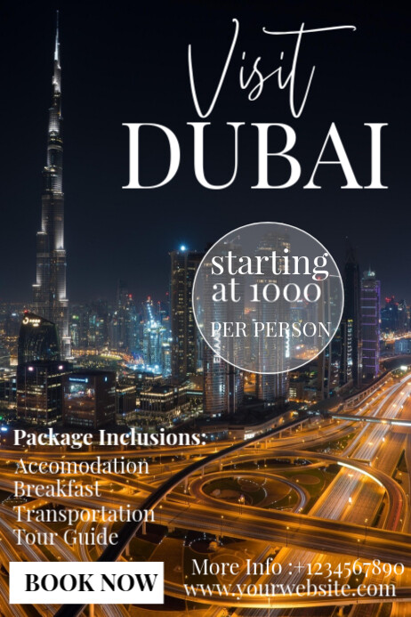 dubai travel poster Template | PosterMyWall
