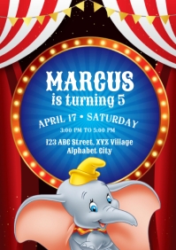 Dumbo Birthday Invitation Template | PosterMyWall