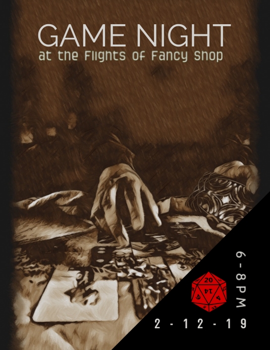 Dungeons Dragons gaming role Playing Flyer Template | PosterMyWall