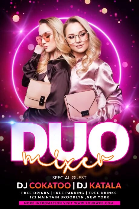 Duo Mixer Dj Template | PosterMyWall