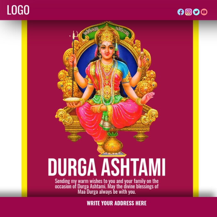 Durga Ashtami Template | PosterMyWall