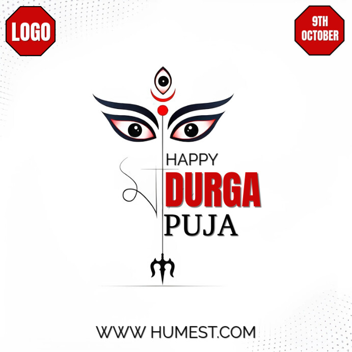 DURGA PUJA Template | PosterMyWall