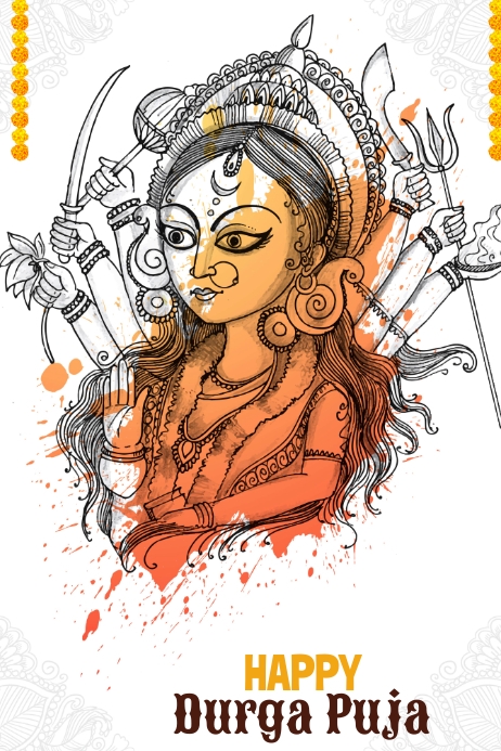 DURGA PUJA POSTER TEMPLATE | PosterMyWall
