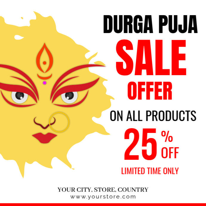 Durga Puja Sale Offer Template | PosterMyWall