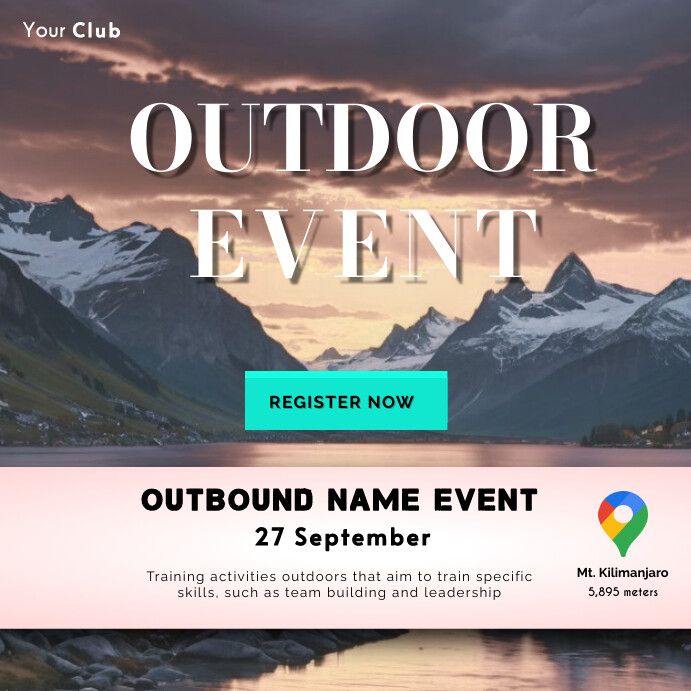 Dusk Professional Outdoor Instagram Post Template | PosterMyWall