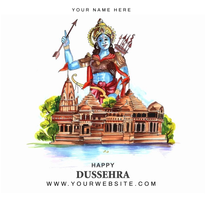 Dussehra flyer Template | PosterMyWall
