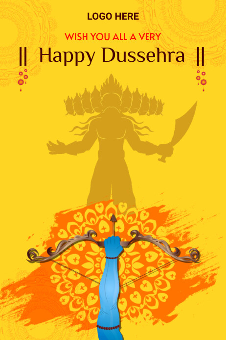 Dussehra poster Template | PosterMyWall