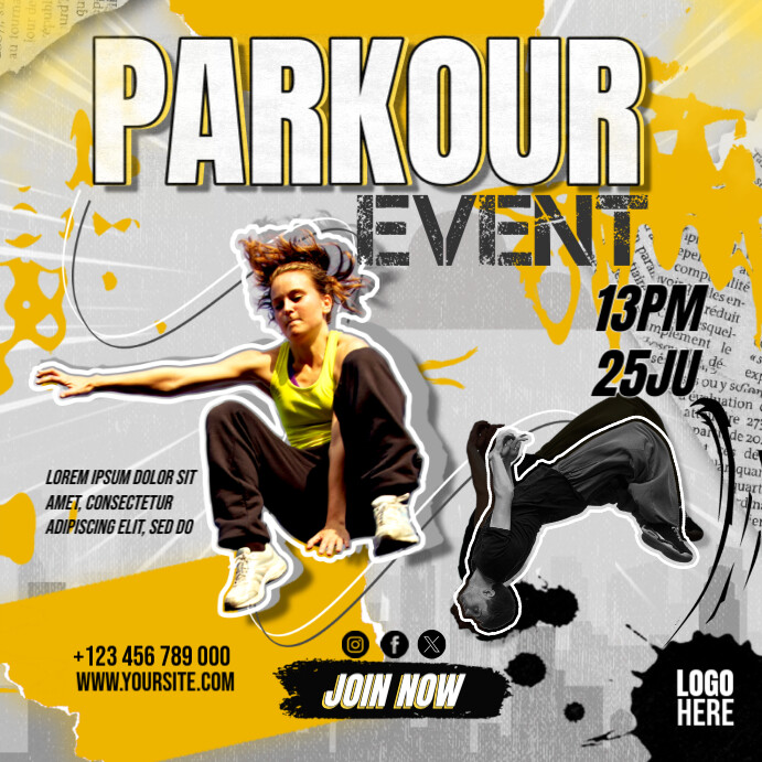 Dynamic parkour event Template | PosterMyWall