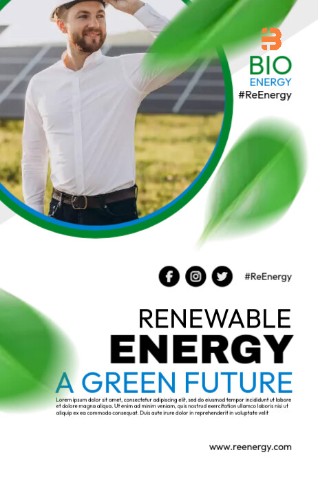 dynamic renewable energy poster Template | PosterMyWall