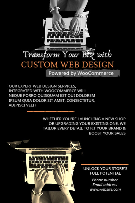Copy of E-Commerce Platform (WooCommerce) Poster Ad Template | PosterMyWall