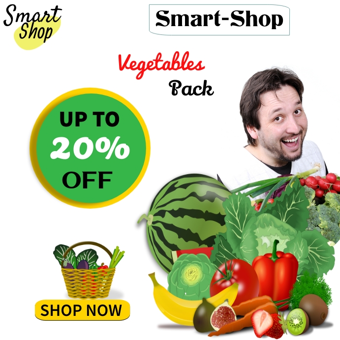 e-commerce vegetable sale Template | PosterMyWall
