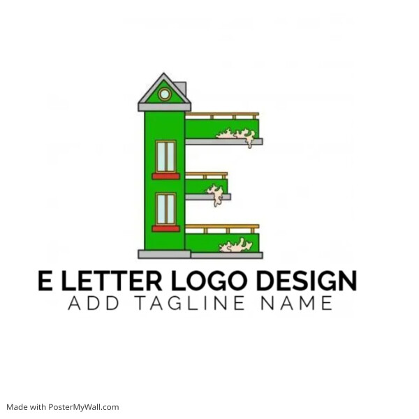 Plantilla de E LOGO | PosterMyWall