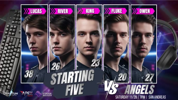 E Sports Game Lineup Template | PosterMyWall