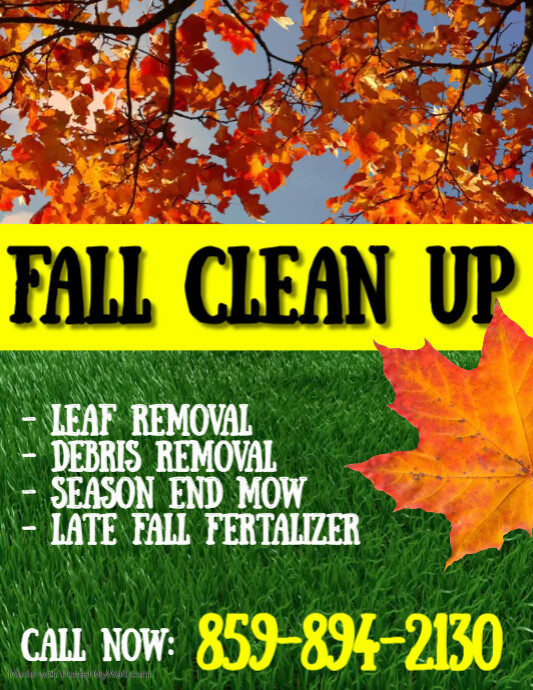 Lawn Care Fall Clean Up Flyer | PosterMyWall