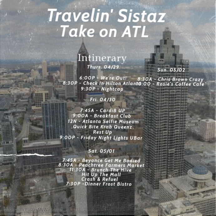 Copy of Atlanta City album cover design template | PosterMyWall